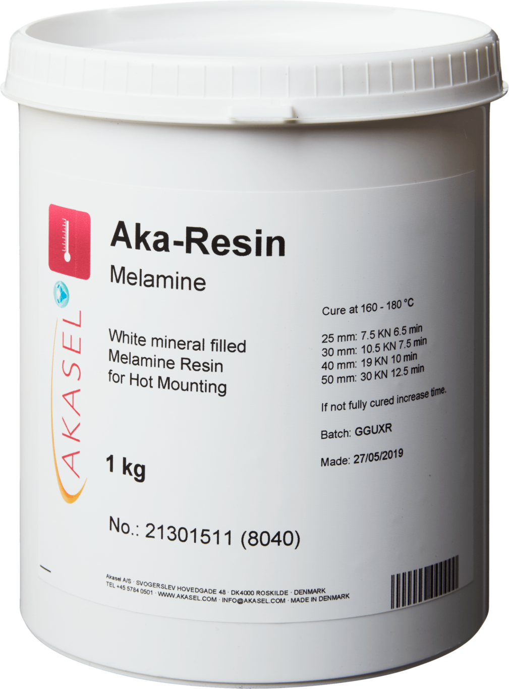 Aka-Resin Melamine | Low-Shrinkage White Resin | Akasel A/S