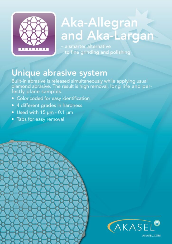 English Product Brochures for Metallography | Akasel A/S